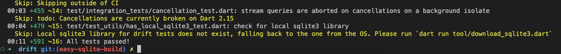 Tests Fail Locally · Issue 2070 · Simolus3drift · Github