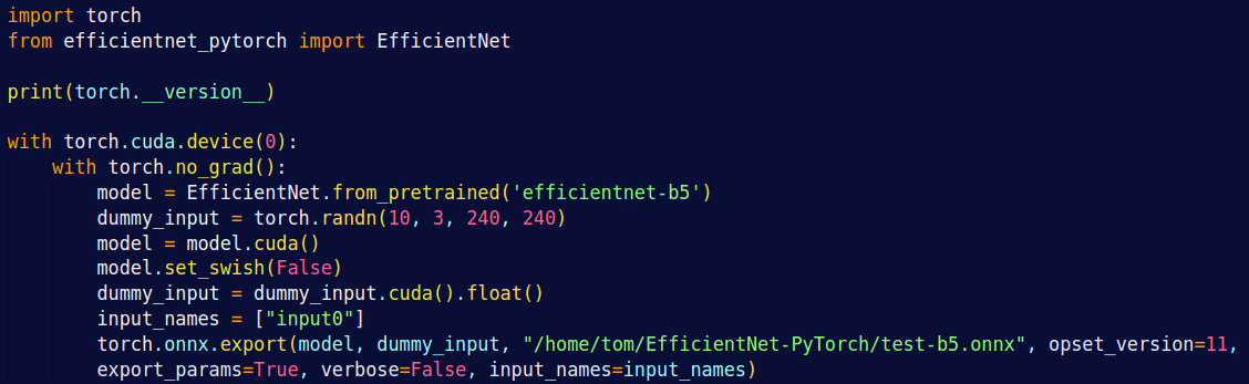 Convert to Onnx Collab notebook fails on torch.onnx.export(..) · Issue #170 · lukemelas ...