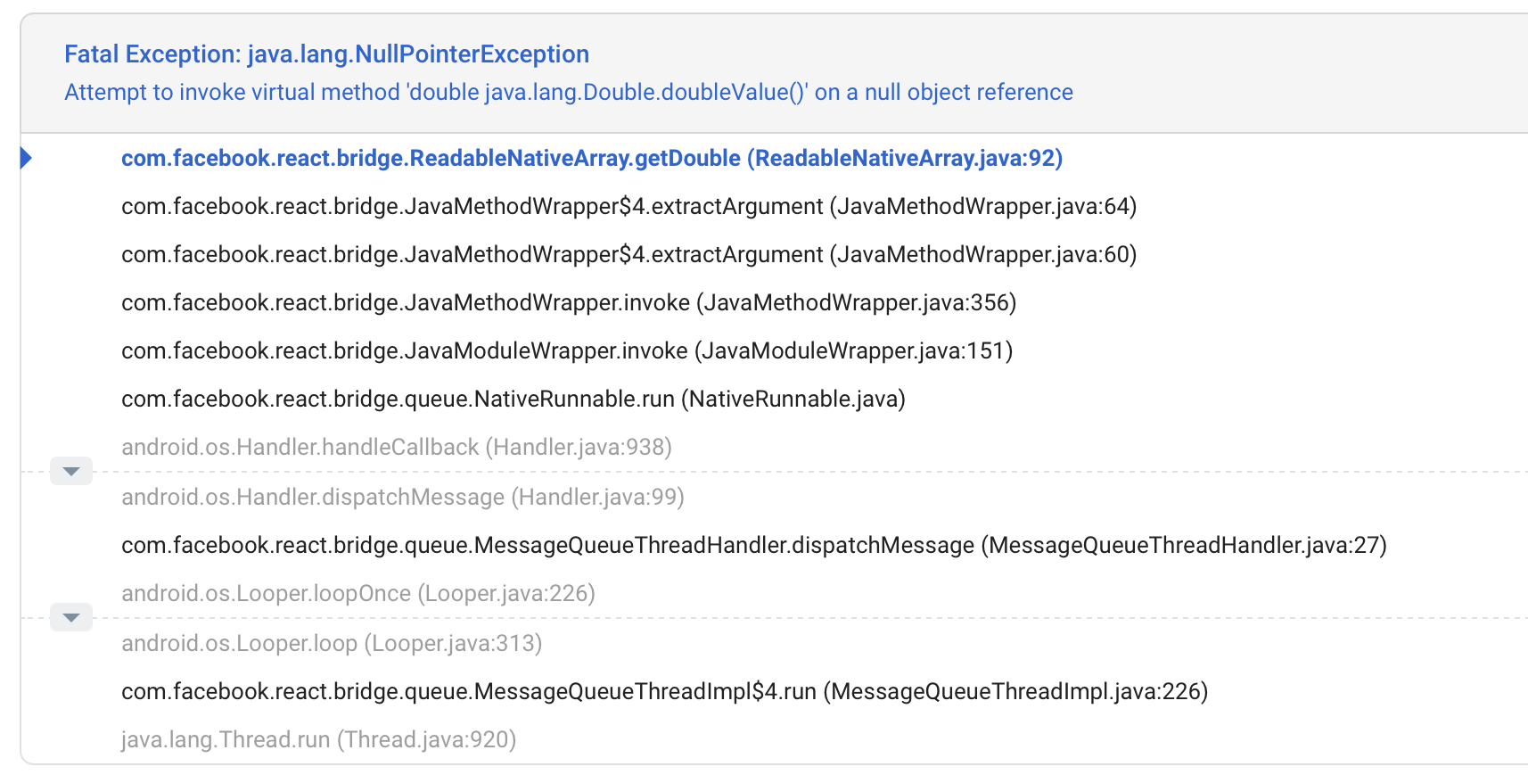  Android Attempt To Invoke Virtual Method double Java lang Double