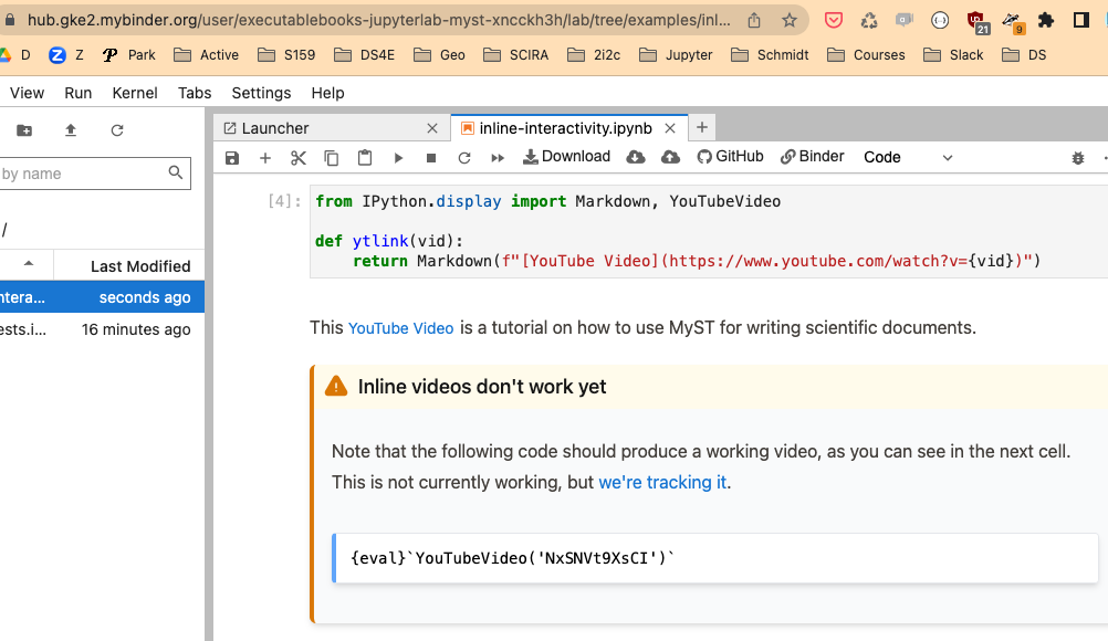 Inline YouTubeVideos don't render when notebook is not `trusted` · Issue #97 · jupyter-book ...