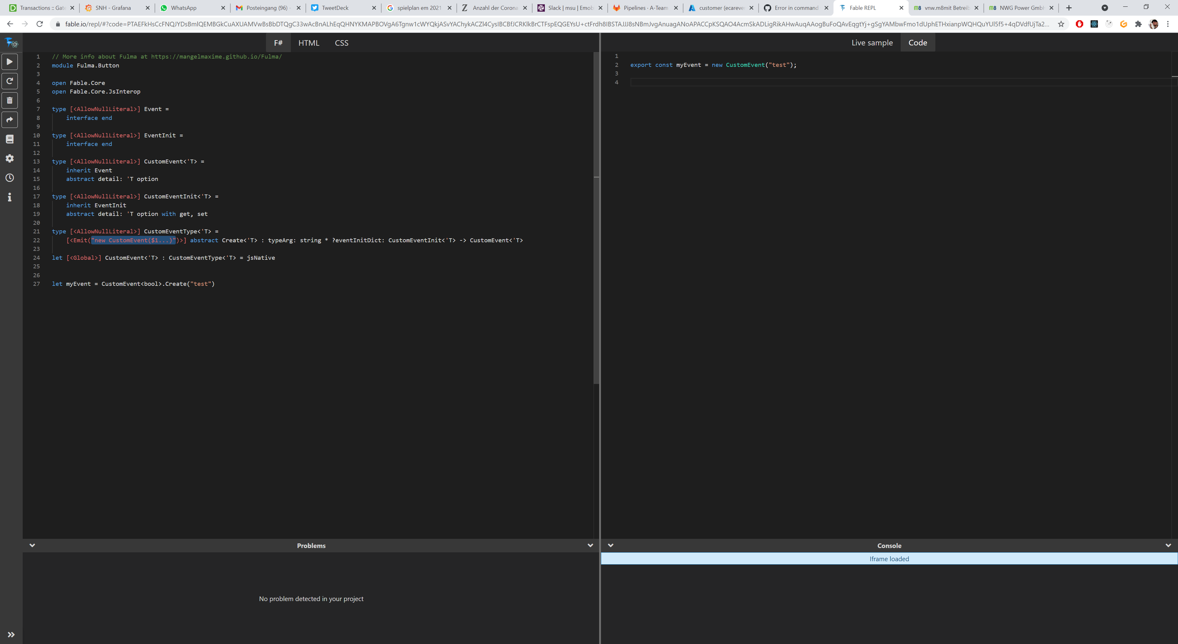 Error in command while handling: UserMsg (UserMsg (MenuMsg Customers)) TypeError: Failed to ...