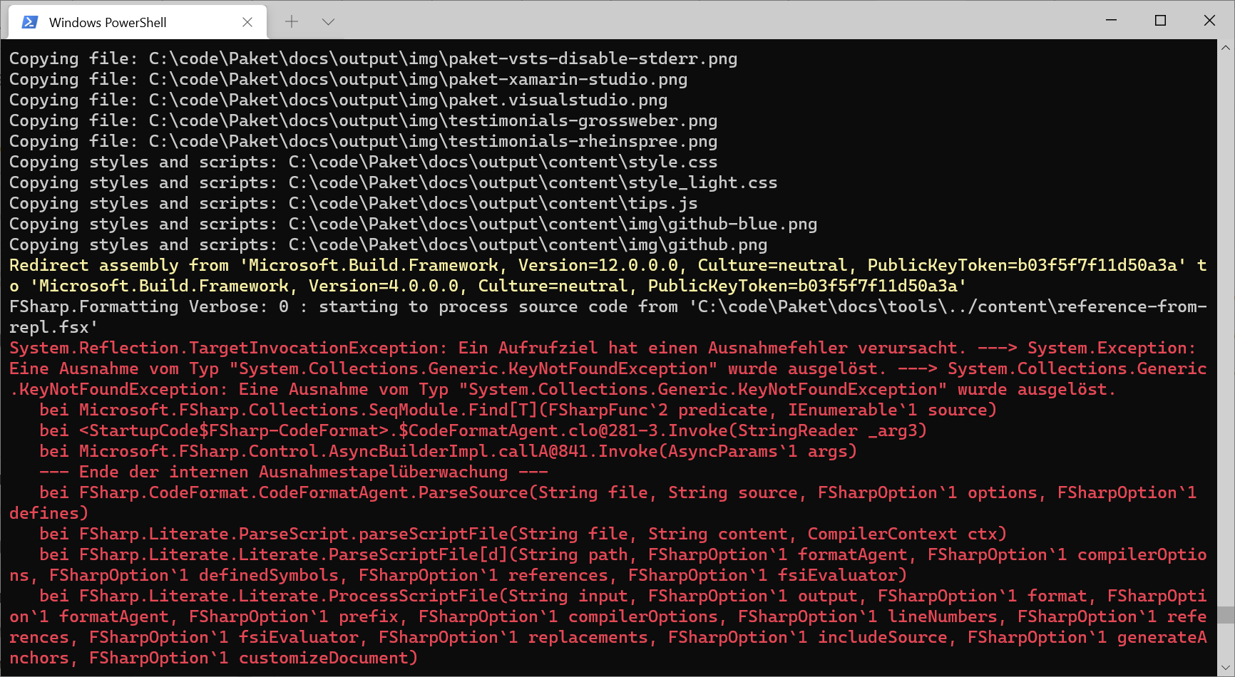 Issue with paket's doc process · Issue #4120 · fsprojects/Paket · GitHub