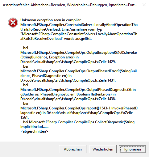 error FS0193: ...ConstraintSolver+LocallyAbortOperationThatFailsToResolveOverload · Issue #3343 ...