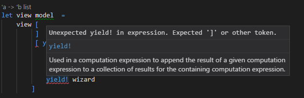 Unhelpful Error When Using Wrongly Indented Yield In List Comprehension · Issue 4400 · Dotnet 