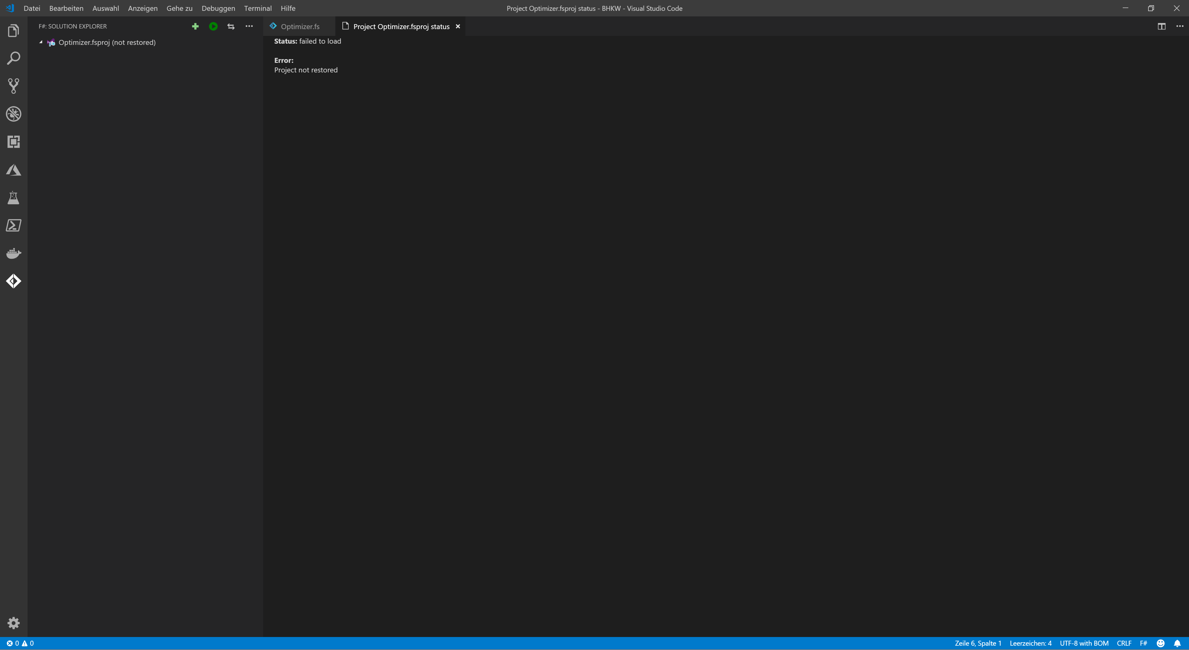 Status Failed To Load Project Not Restored · Issue 1058 · Ionideionide Vscode Fsharp · Github