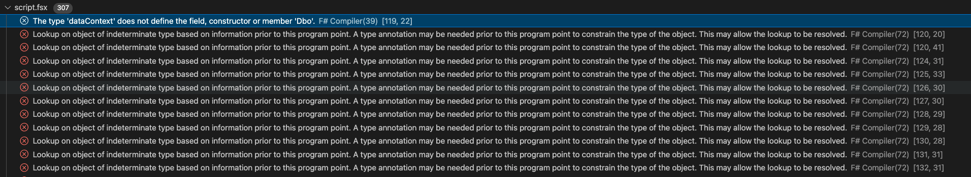 Errors are not shown in stand alone script files · Issue #1515 · ionide/ionide-vscode-fsharp ...