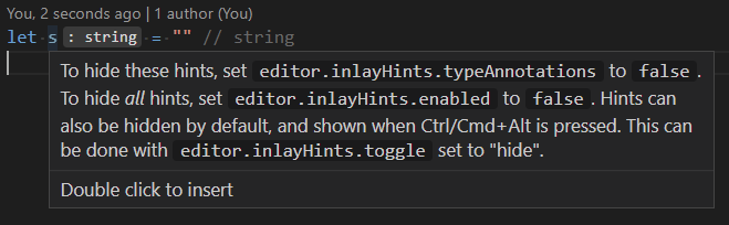 Inline hints are too intrusive · Issue #1693 · ionide/ionide-vscode-fsharp · GitHub