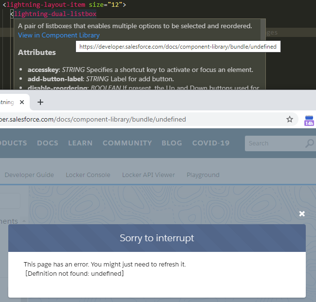 Links to LWC component library are broken · Issue #2703 · forcedotcom/salesforcedx-vscode · GitHub