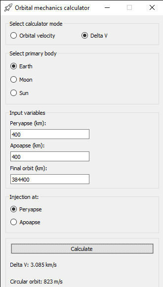 GitHub - jmamej/Orbital-Mechanics-Calculator: This is a windows forms ...