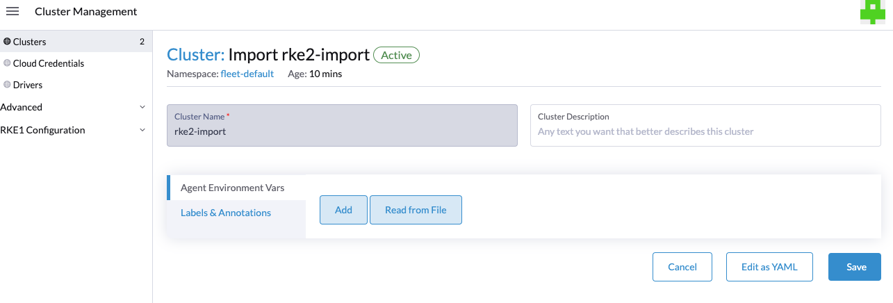 Cannot edit imported cluster from dashboard with same fields as Ember UI · Issue #3005 · rancher ...