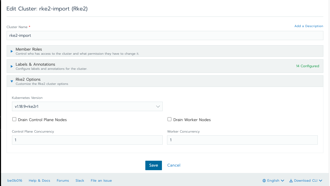 Cannot edit imported cluster from dashboard with same fields as Ember UI · Issue #3005 · rancher ...