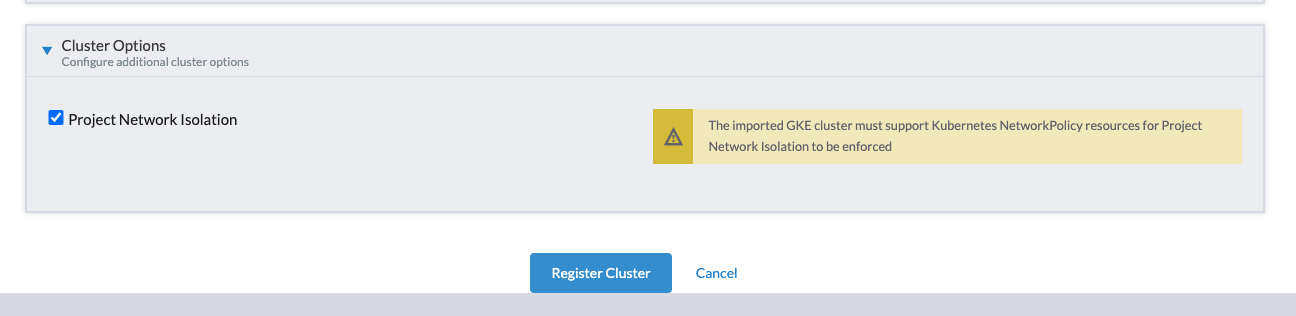 Add Enable PNI Option for GKE Clusters · Issue #33026 · rancher/rancher · GitHub