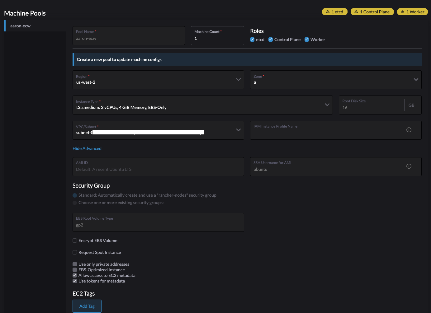 Machine pool dropdowns do not have disabled styling · Issue #3797 · rancher/dashboard · GitHub