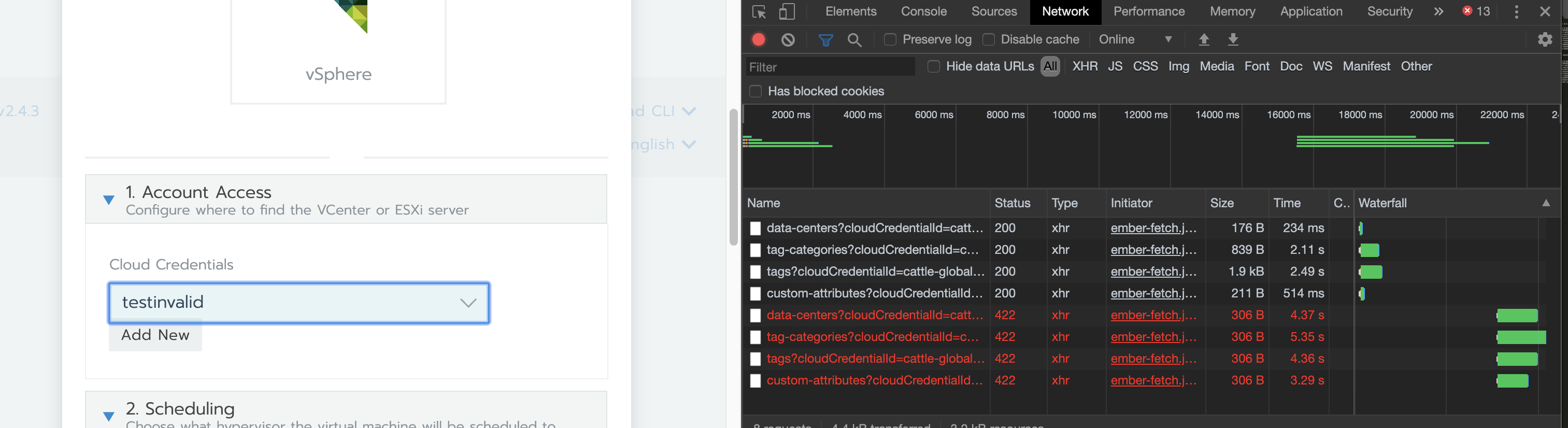 Node template values not changing while switching cloud credentials for vSphere · Issue #26997 ...