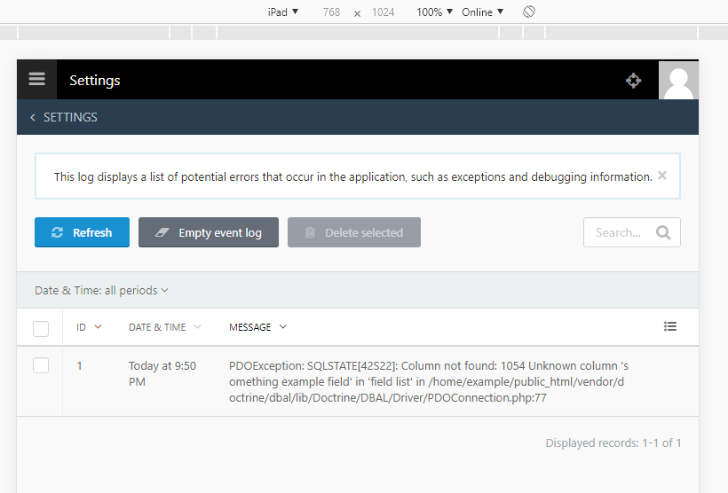 Expand the character limit of the error message shown in the list view of system errors · Issue ...