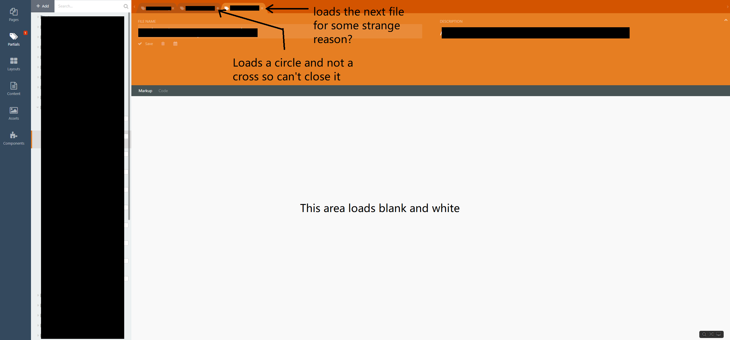 CMS section loading blank code editor and can't close the tab bug · Issue #5211 · octobercms ...