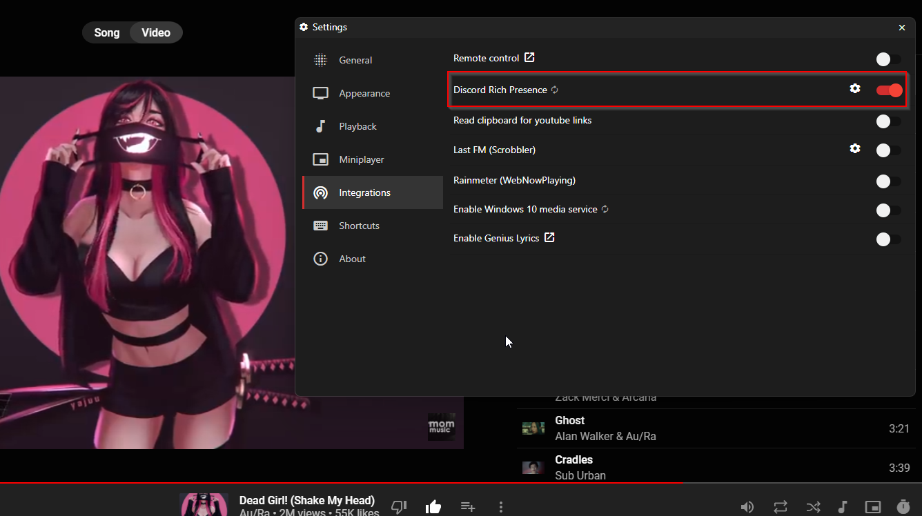 Discord integration doesn't display after recent Discord update · Issue #994 · ytmdesktop ...