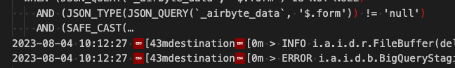 1s1t: SQL query logs are truncated · Issue #29086 · airbytehq/airbyte ...