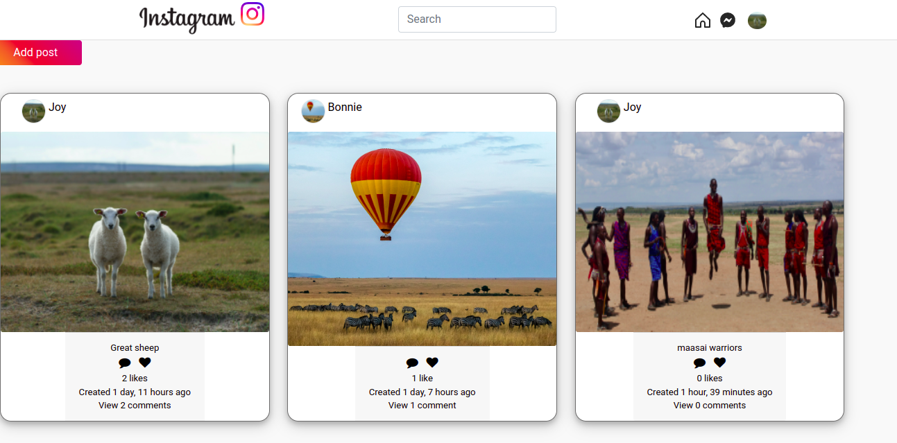 GitHub - JoyChristine/Instagram-clone: Instagram clone where user can sign-up,login,view posts