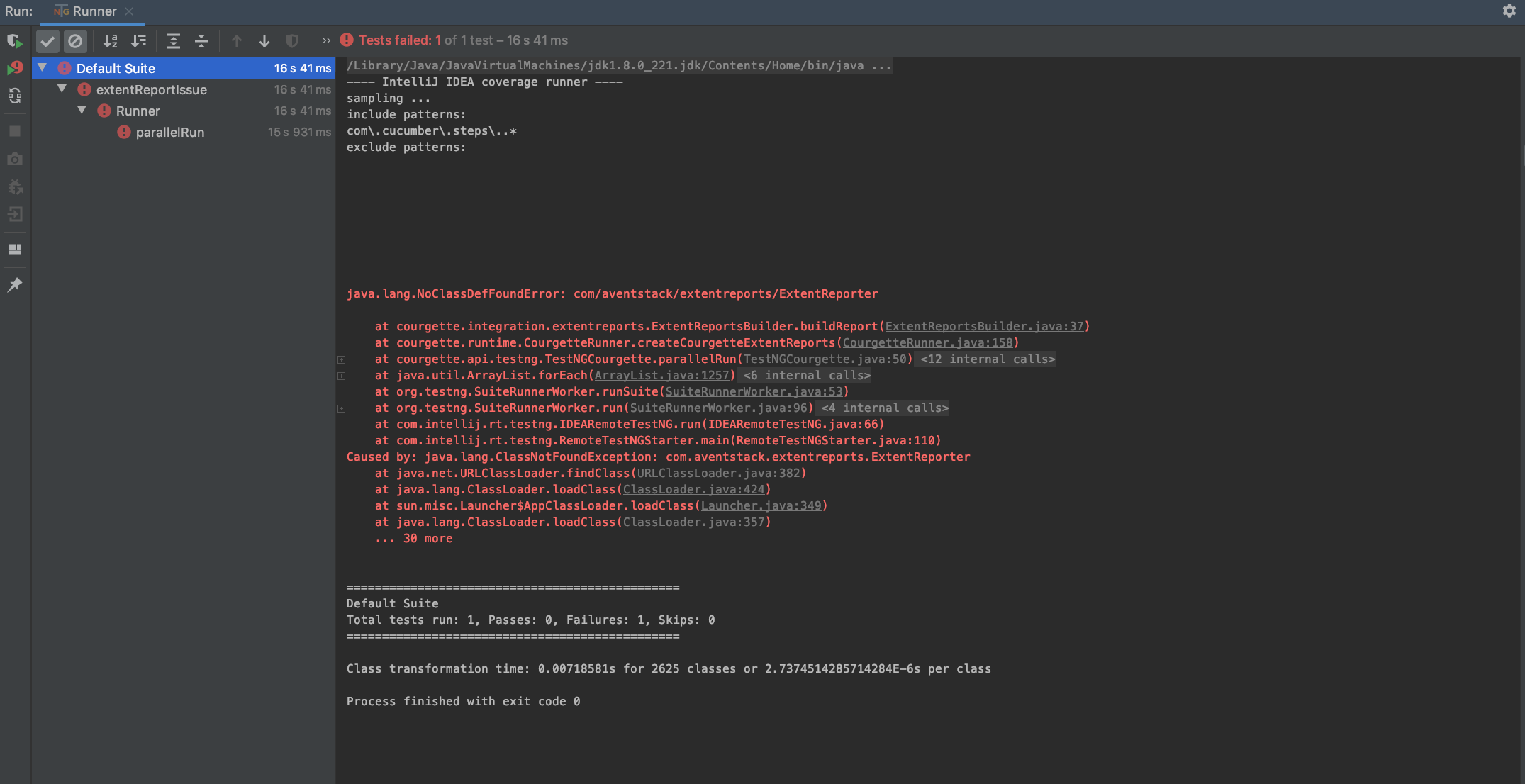 Request : to update extent reports cucumber adapter version from 1.0.7 ...