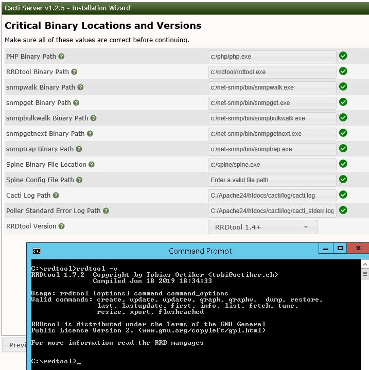 Installation wizard does not detect RRDtool version correctly · Issue #2282 · Cacti/cacti · GitHub