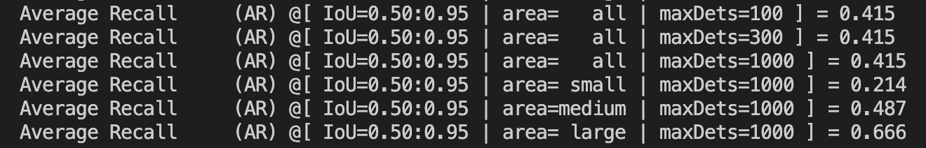 Is Ar Calculated With Proposals Or Final Detections In Coco · Issue 9571 · Open Mmlab