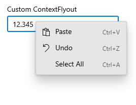 NumberBox's Custom ContextFlyout not applied · Issue #5637 · microsoft/microsoft-ui-xaml · GitHub