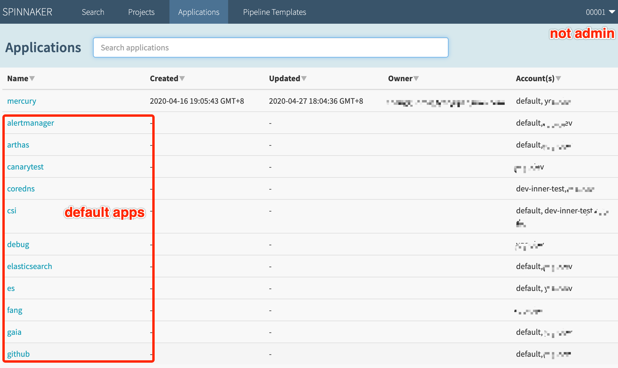 RBAC: To forbid some users not administrators to create new applications · Issue #5724 ...