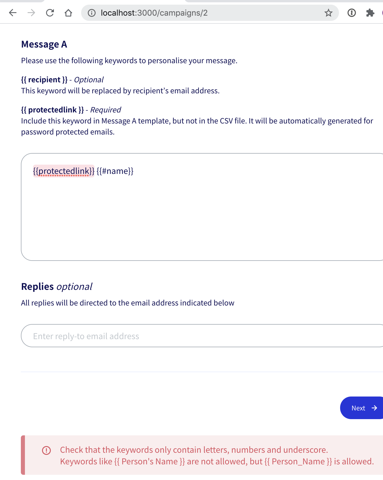 Password protected - incorrect templating error · Issue #695 · opengovsg/postmangovsg · GitHub