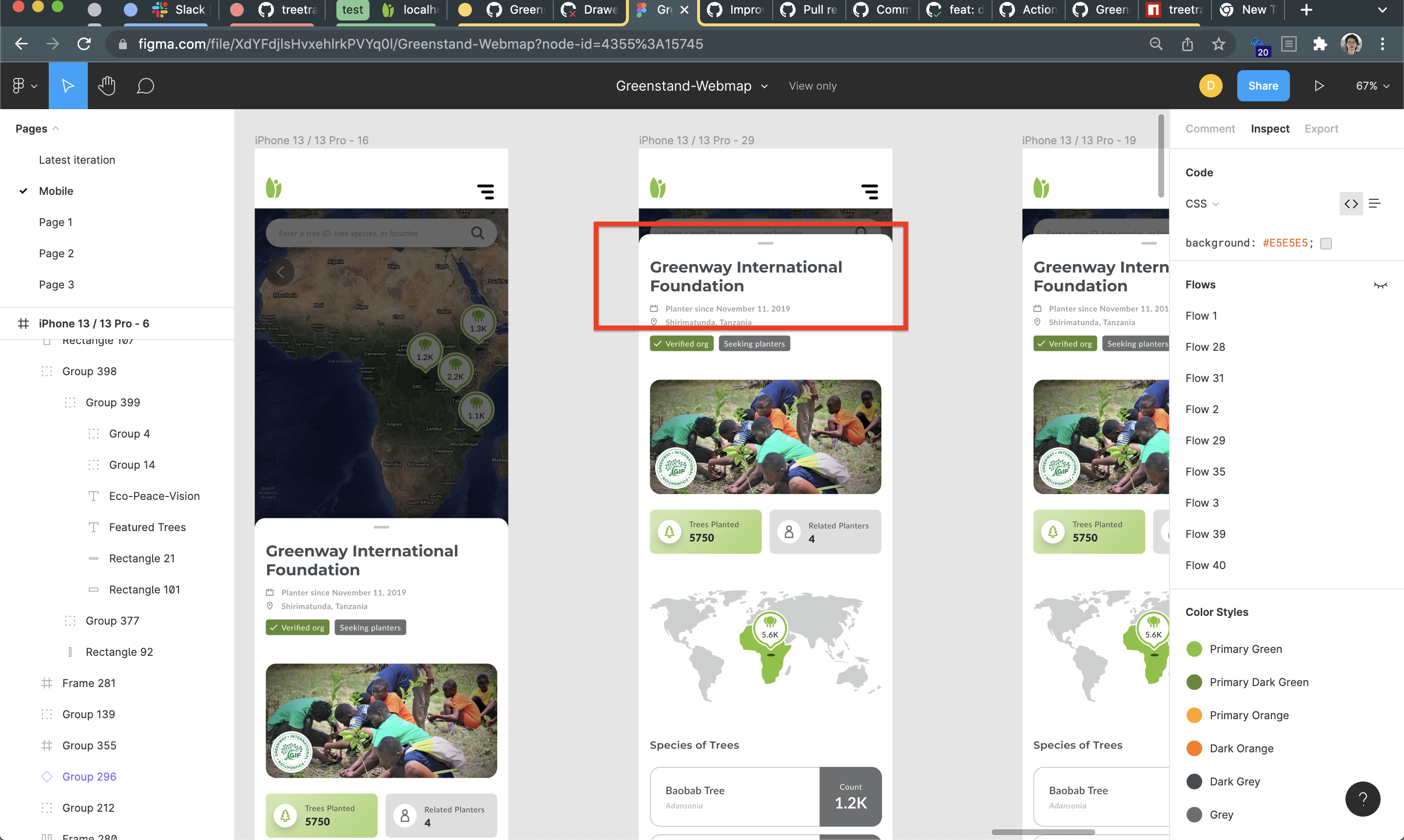 Title area for org page on mobile version · Issue #408 · Greenstand/treetracker-web-map-client ...