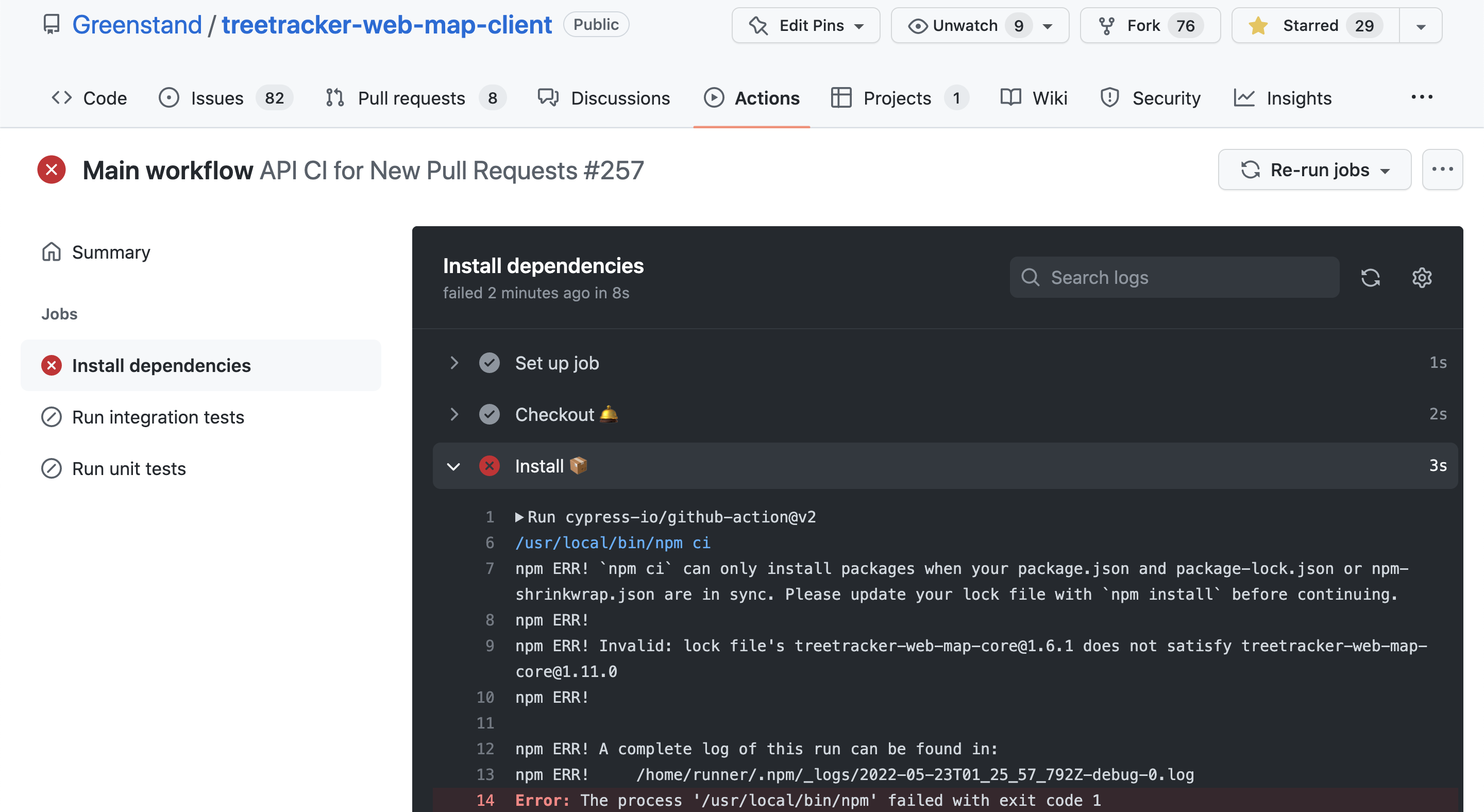 Super easy: npm install and update the lock file · Issue #583 · Greenstand/treetracker-web-map ...
