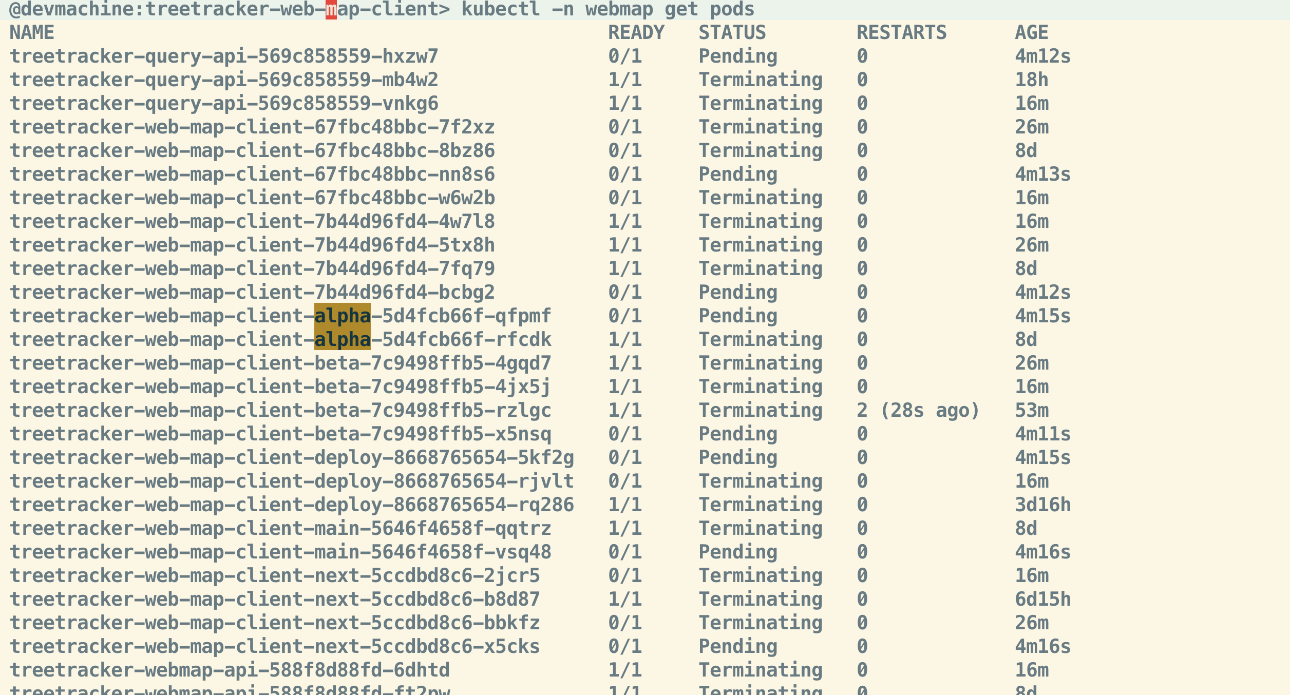 The Dev Env Kubernetes Can Not Terminate Pods · Issue 1642 · Greenstandtreetracker Web Map