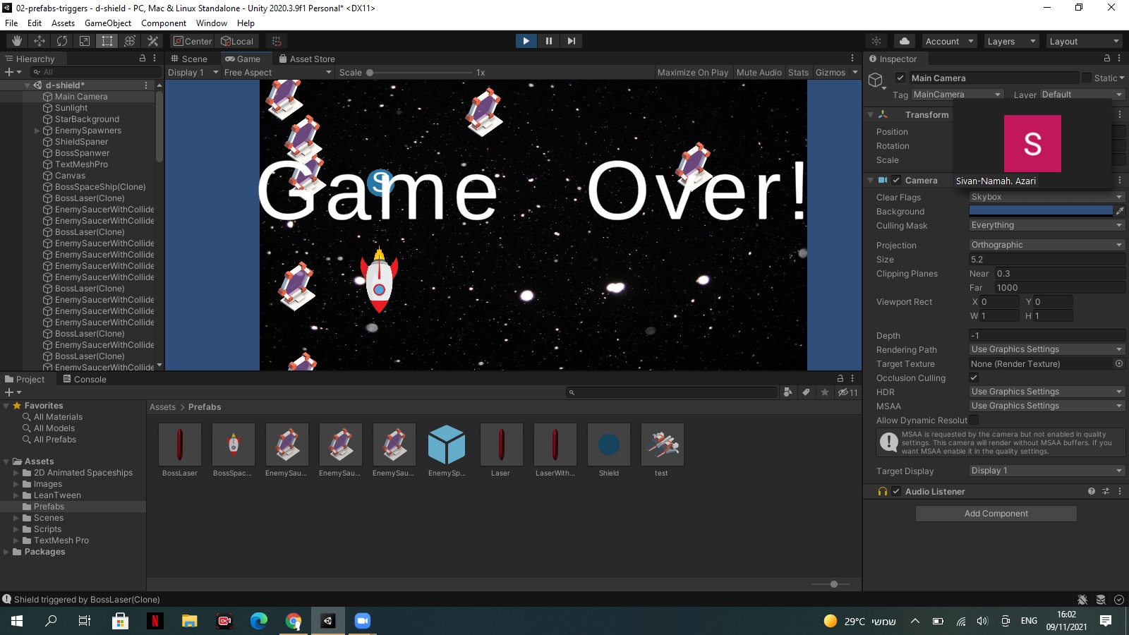 GitHub - Development-of-computer-games/Elad---Assignment-4---SpaceShip ...