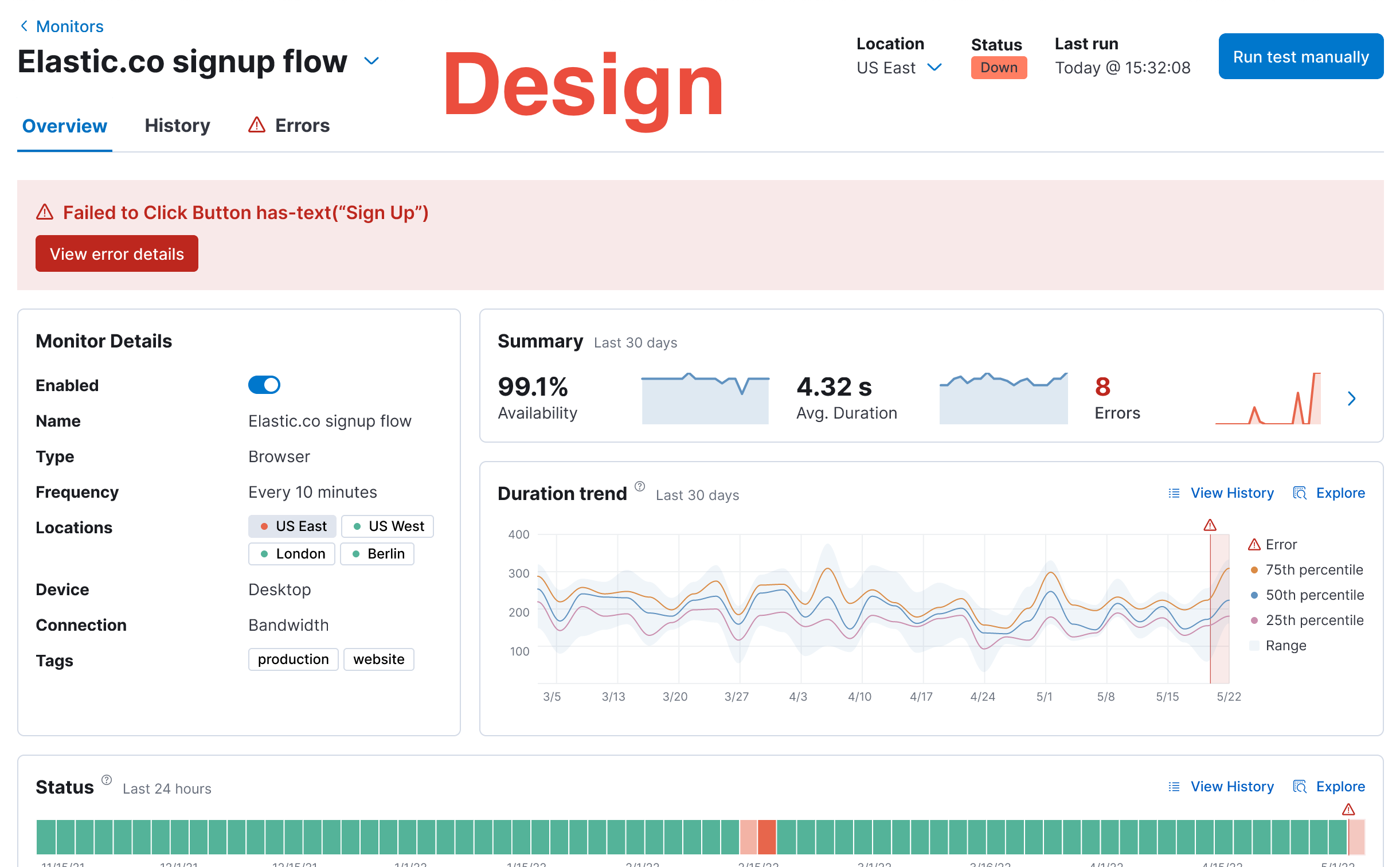 [Synthetics UI] Tweak the appearance of the panels in the monitor summary page. · Issue #143515 ...