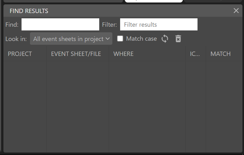 Event Search Window Doesnt Remember All Aspects Of Sizing · Issue 6333 · Scirraconstruct Bugs