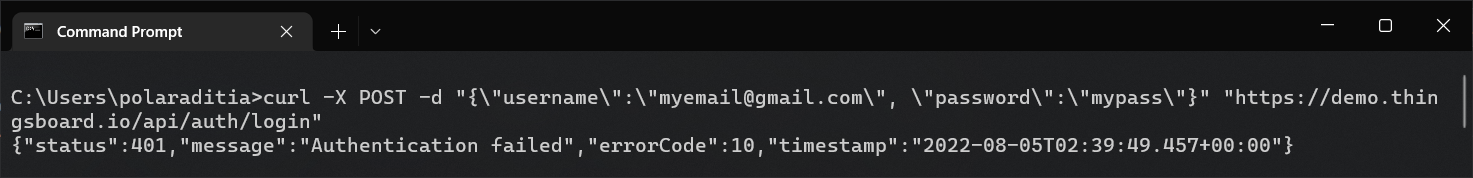 [Question] I can login using email/pass on demo.thingsboard.io but failed getting token via cURL ...