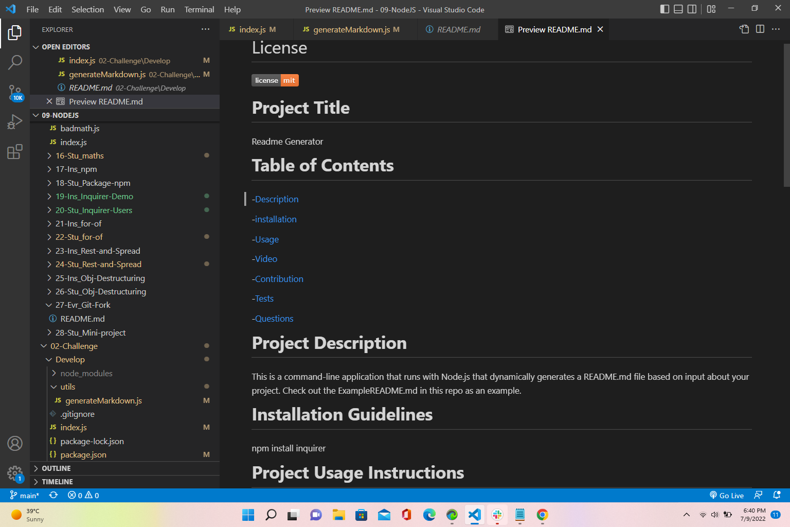 GitHub - shubhra8/ReadMe-Generator