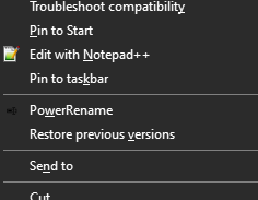 PowerRename Icon should be white instead of dark in dark context menu ...