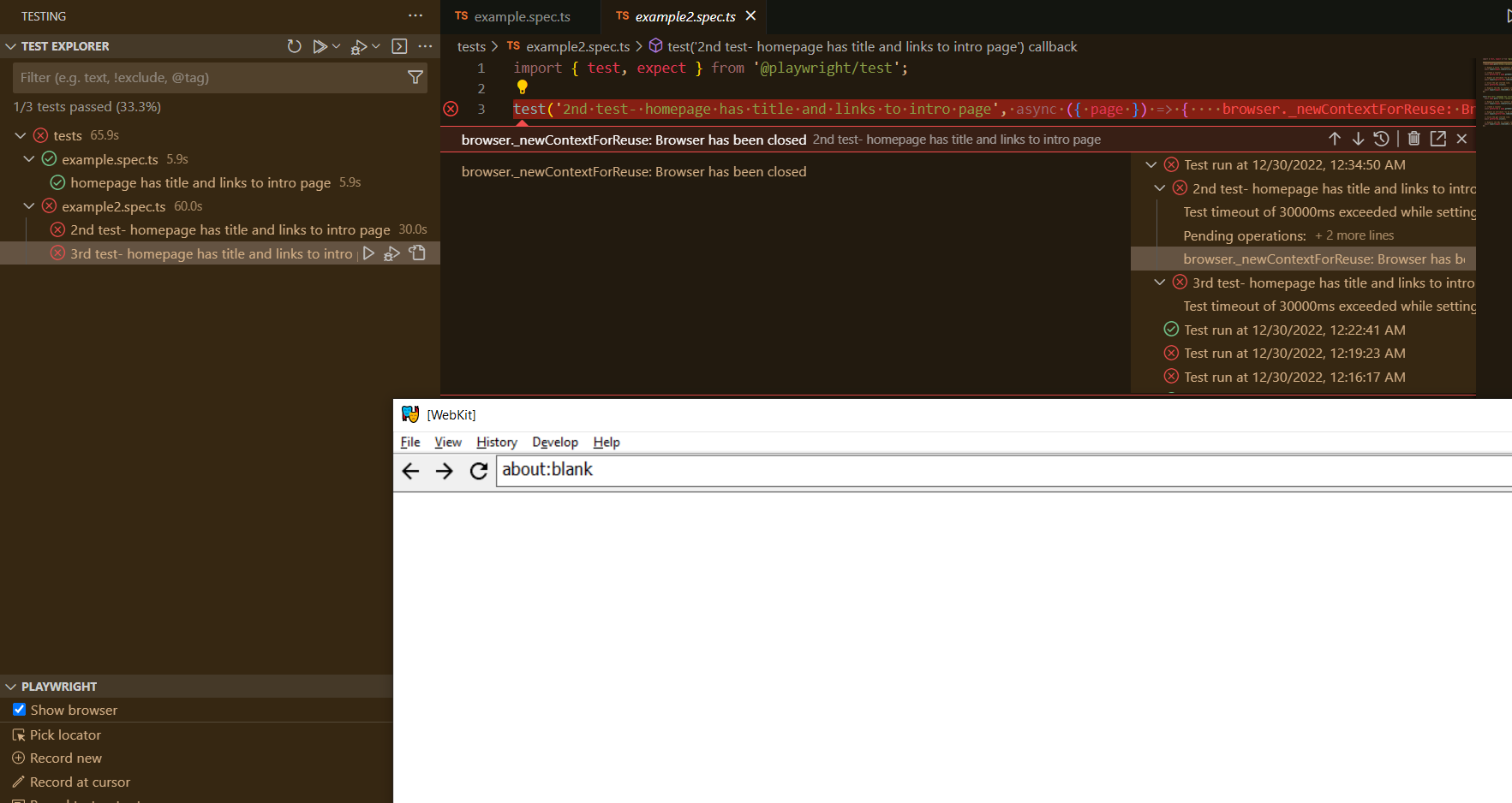 Bug Getting Error In Webkit When Running From Vs Code Extension · Issue 19789 · Microsoft 