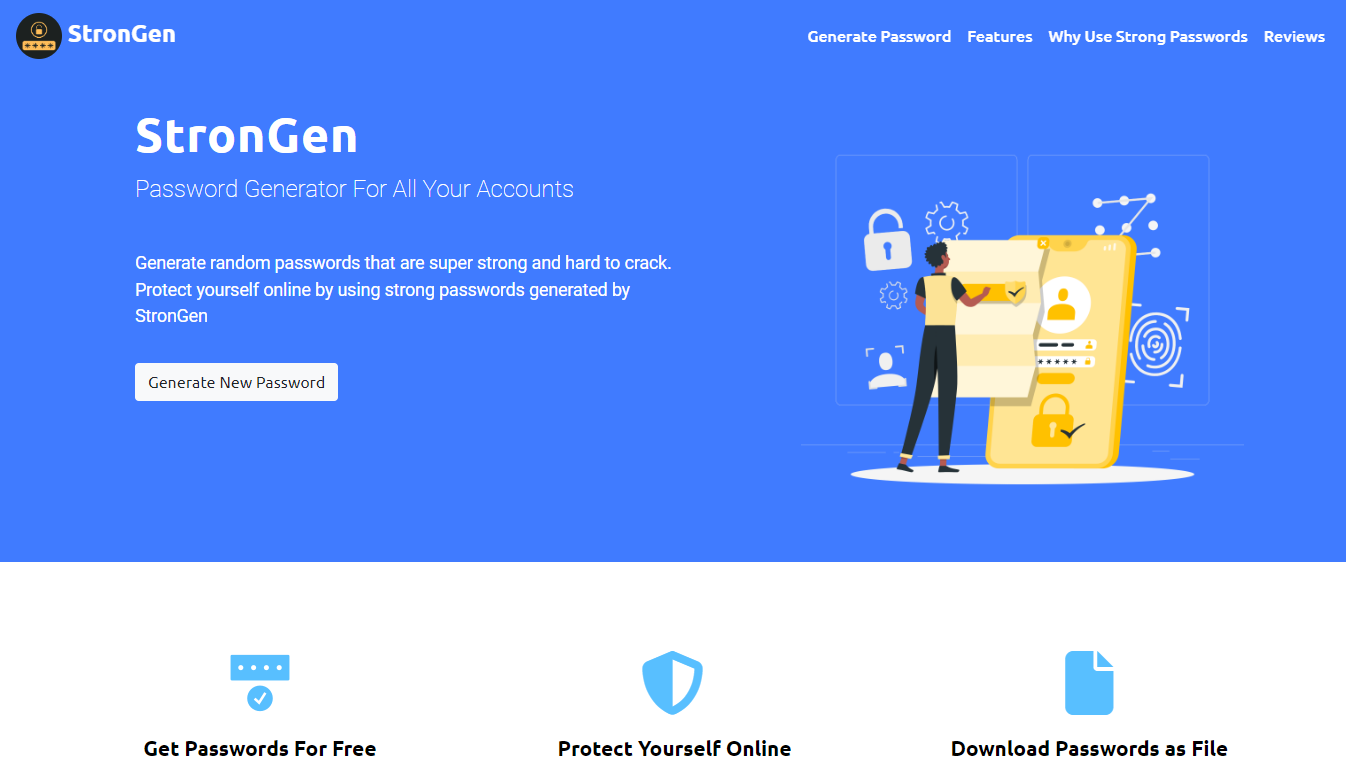 GitHub - aryanshdev/StronGen: Source Code for StronGen Password Generator