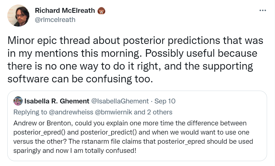 improve doc of posterior_epred and posterior_linpred · Issue #1408 · paul-buerkner/brms · GitHub