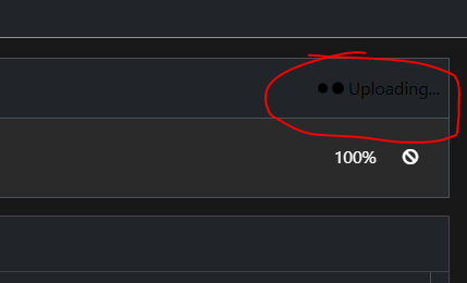 Themes do not color the loading sign, text and icons of the Upload ...