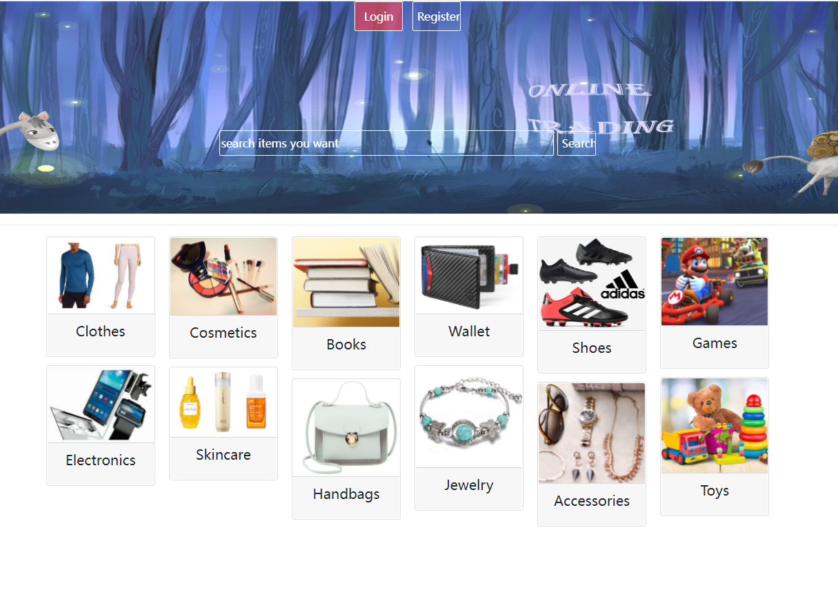 GitHub - Shuaishuail-mun/OnlineTrading: A website for second-hand goods trading