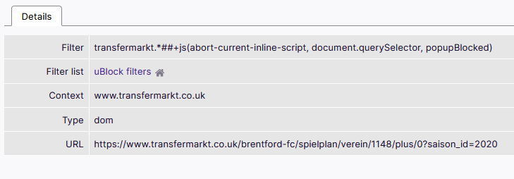 uBlock filters list breaking transfermarkt.* · Issue #9708 ...