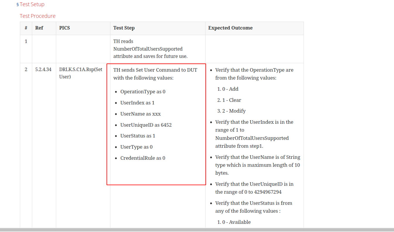 [TC-DL-2.8] Set User Command is giving Failure response · Issue #18987 ...
