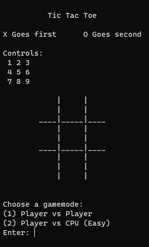 GitHub - Meme-Daddy/Tic-Tac-Toe: A very basic/beginner 2 player Tic Tac Toe game that plays in ...
