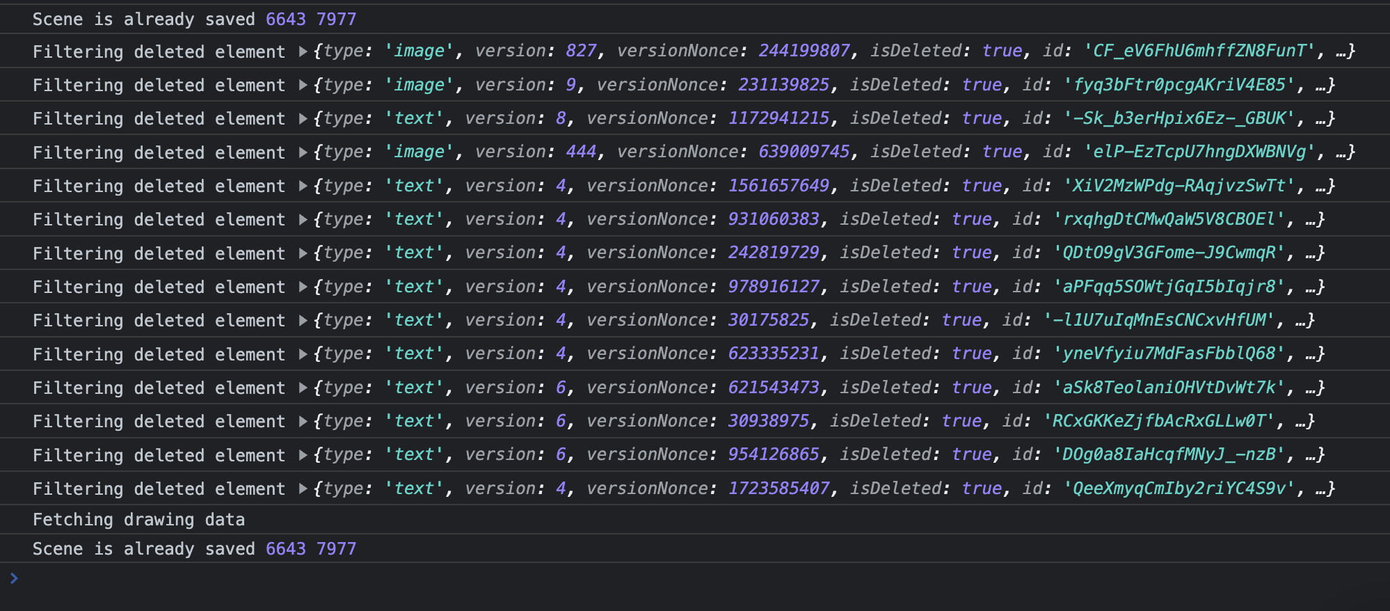 Deleted Elements Preventing Persistence · Issue 5502 · Excalidrawexcalidraw · Github