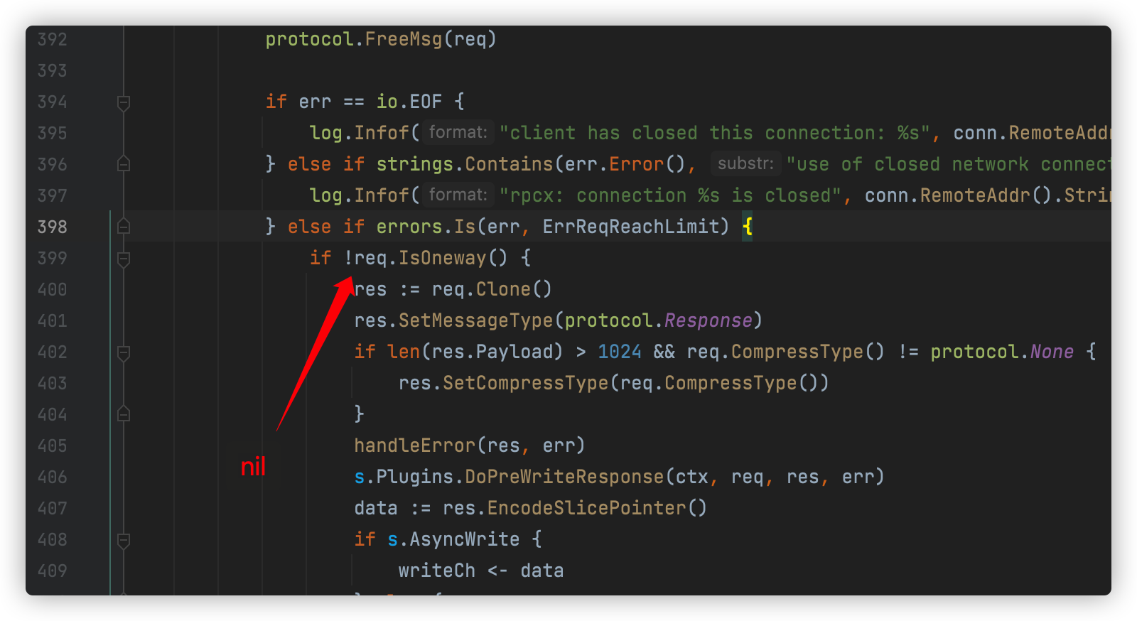 当请求数到达限额时，server发生panic，req为nil · Issue #684 · smallnest/rpcx · GitHub