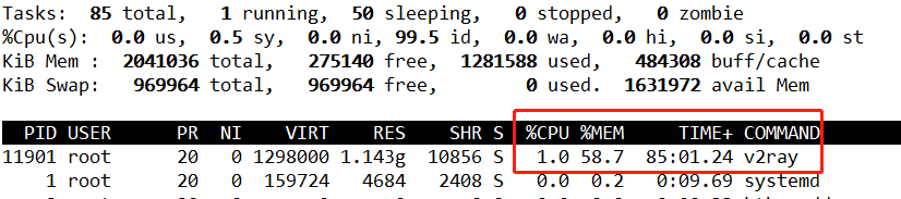 v2ray运行一个星期左右，内存占用过大，一直不释放。（附pprof内存图） · Issue #1961 · v2ray/v2ray-core · GitHub