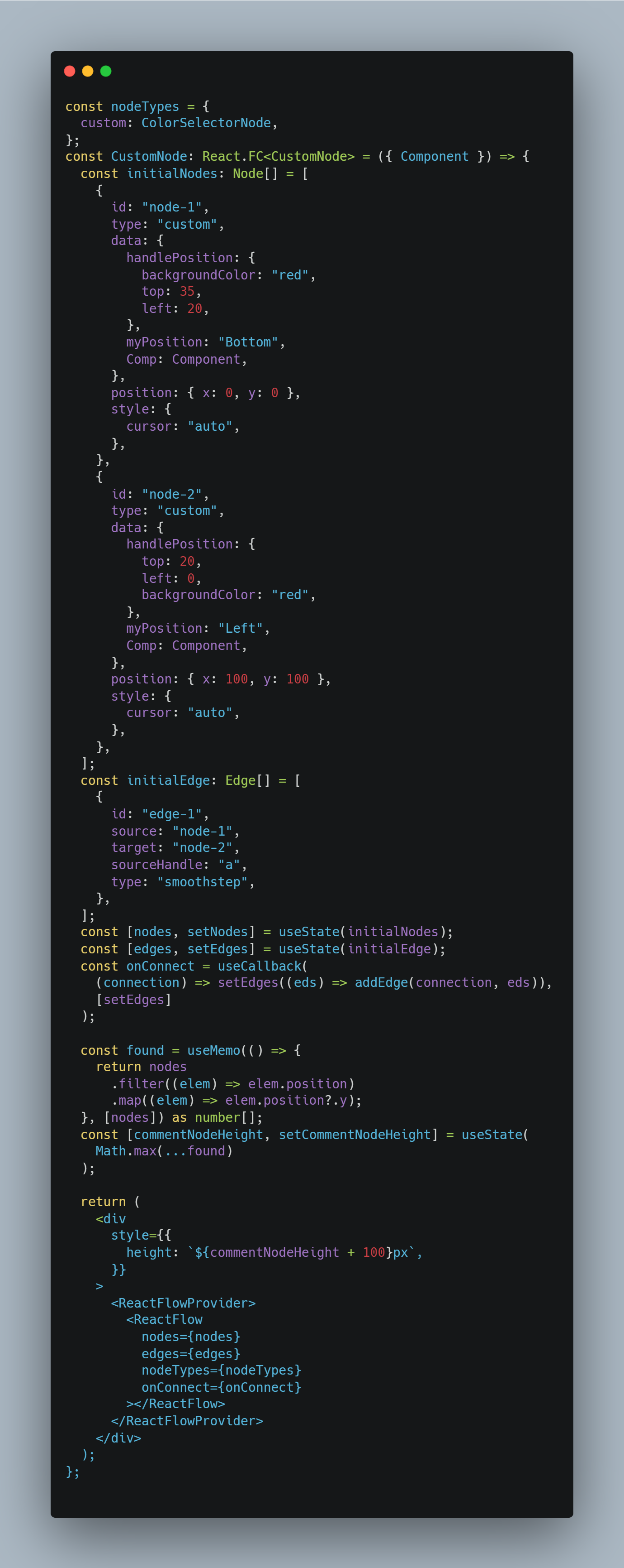 couldn't create edge for target handle id: undefined; edge id: edge-1 · Issue #1983 · xyflow ...